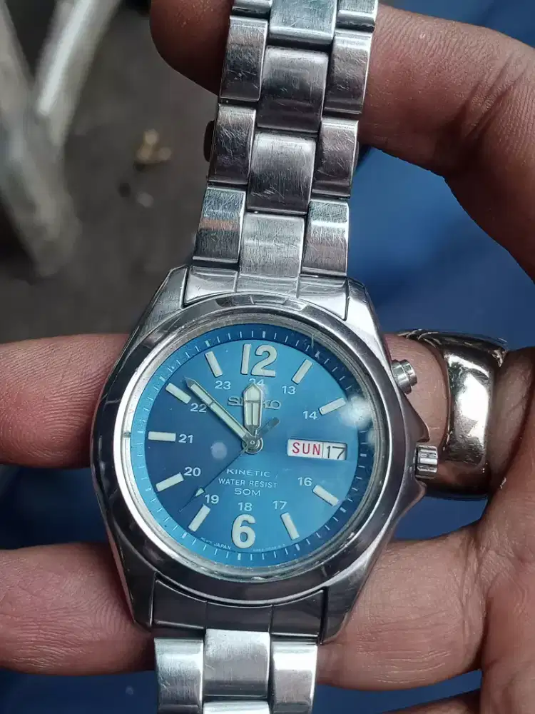 Seiko kinetic wr 50m all original lancar jaya - Koleksi - 907521018