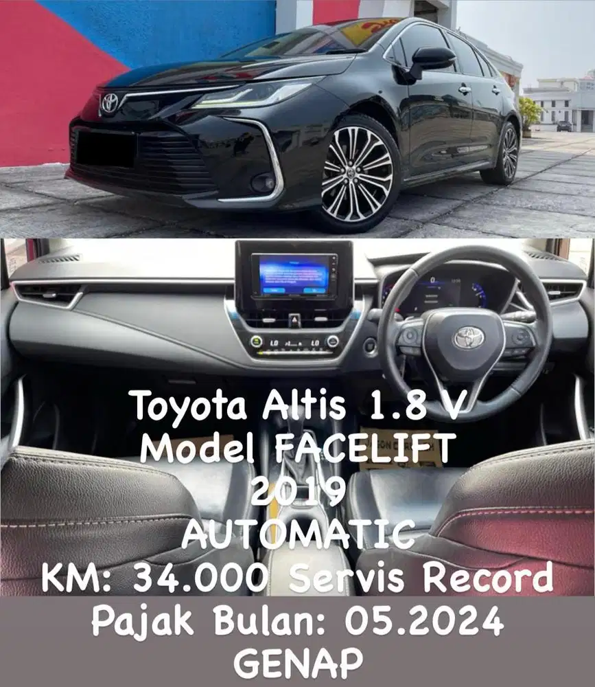 KM 34.000 SERVIS RECORD!! Toyota Altis V 1.8 FACELIFT 2019 AUTOMATIC ...