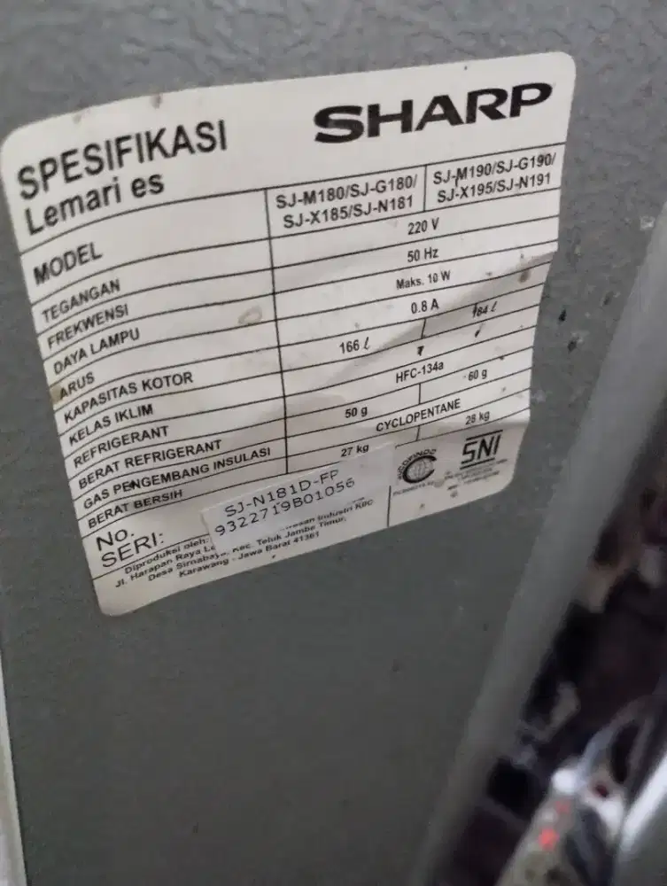 Kulkas Bekas Sharp 1 Pintu di Jakarta Selatan - OLX Murah Dengan Harga Terbaik - OLX.co.id