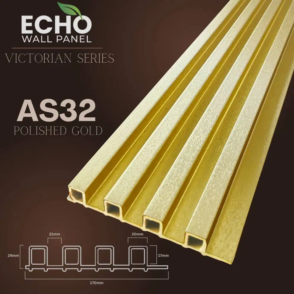 wpc wallpanel dinding echo warna gold metalic panjang 2,9 m - Dekorasi ...