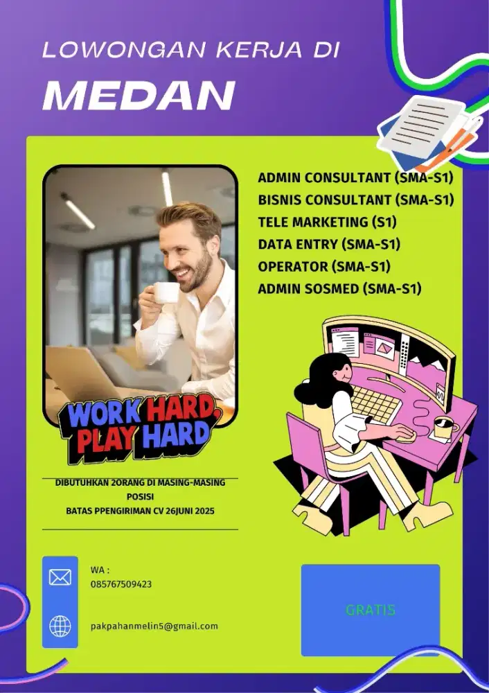 Info Lowongan Pekerjaan Terbaru di Medan Kota | OLX Indonesia