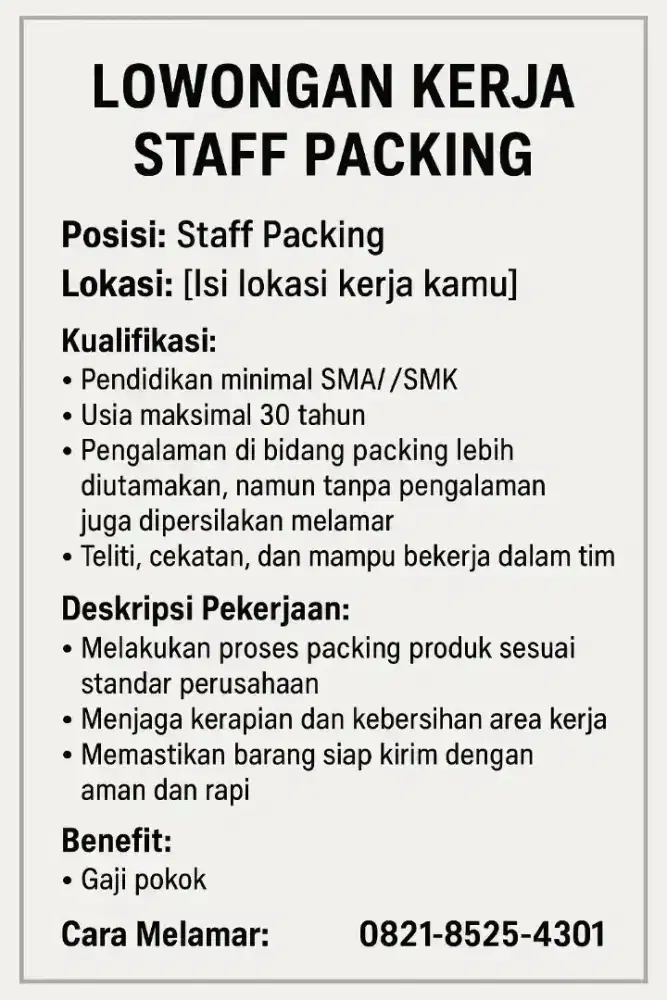 Info Lowongan Pekerjaan Terbaru di Medan Kota | OLX Indonesia