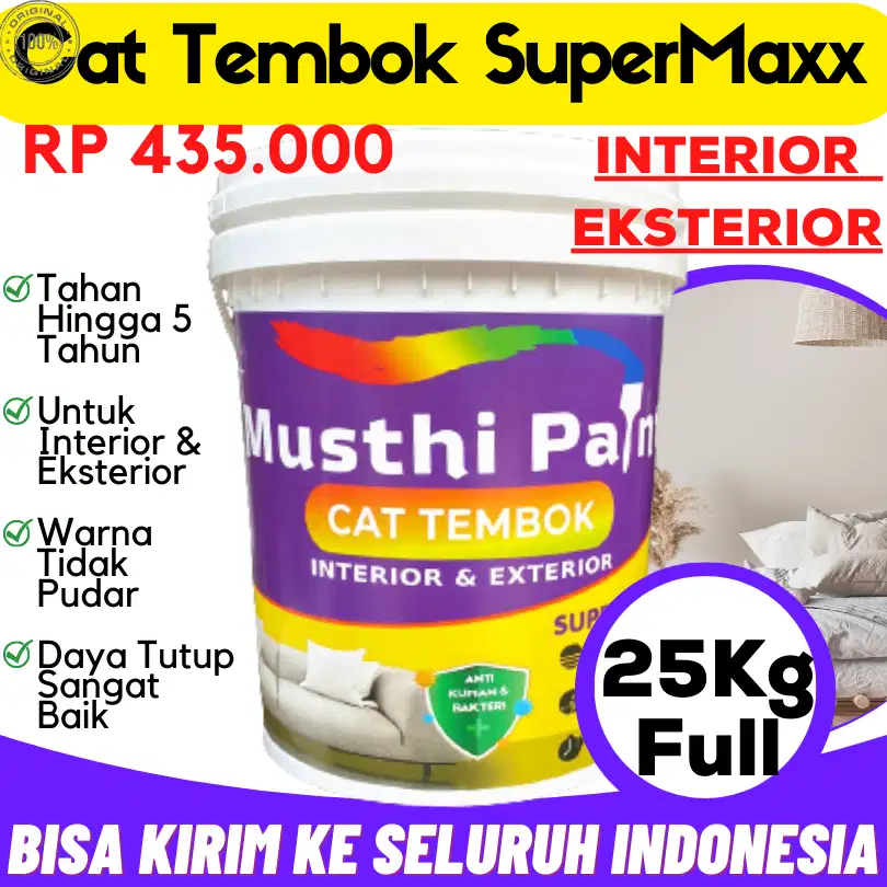 Cat Tembok Dalam Luar Rumah Interior Musthi Paint 25Kg Harga Pabrik ...