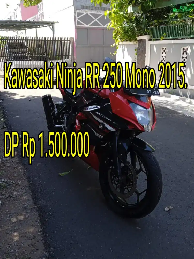 Ninja 250 Mono 2015. Pajak ON. Standar. Mulus. Ban OK. Cash/Kredit/TT ...