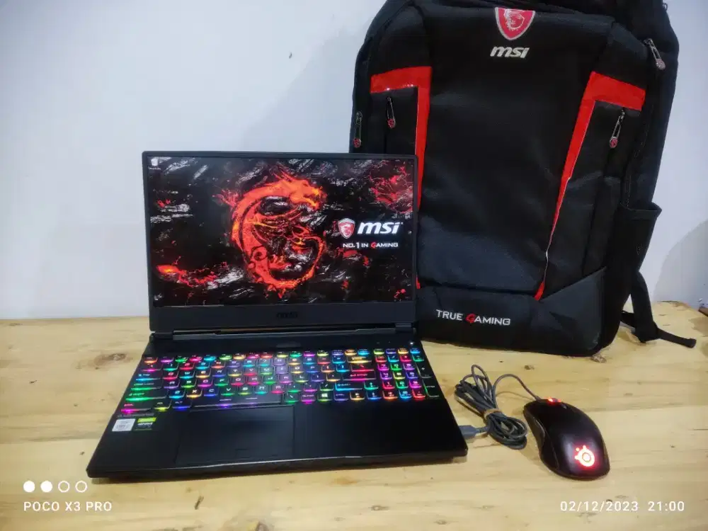 Msi GL65 core i7 gen 10 144Hz RTX2060 6gb ram 16gb 512gb RGB per key ...
