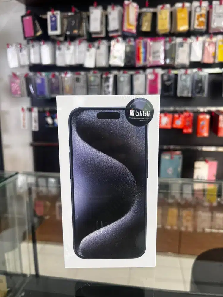 Iphone 15 pro 256gb blue titanium grs resmi - Handphone - 914195351