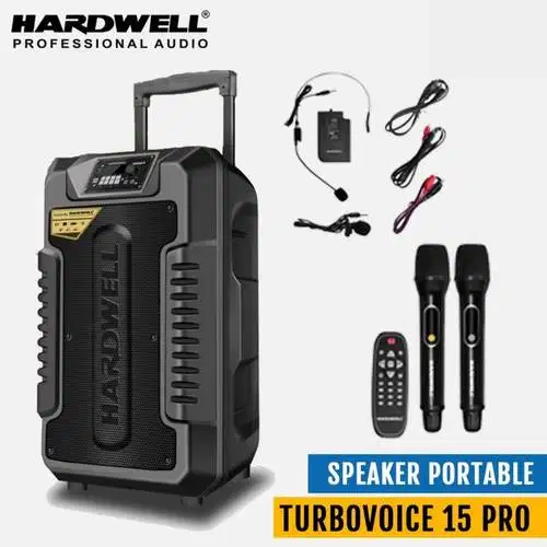 Speaker Aktif Portable Meeting HARDWELL TURBOVOICE 15 Inchi PRO ORI ...