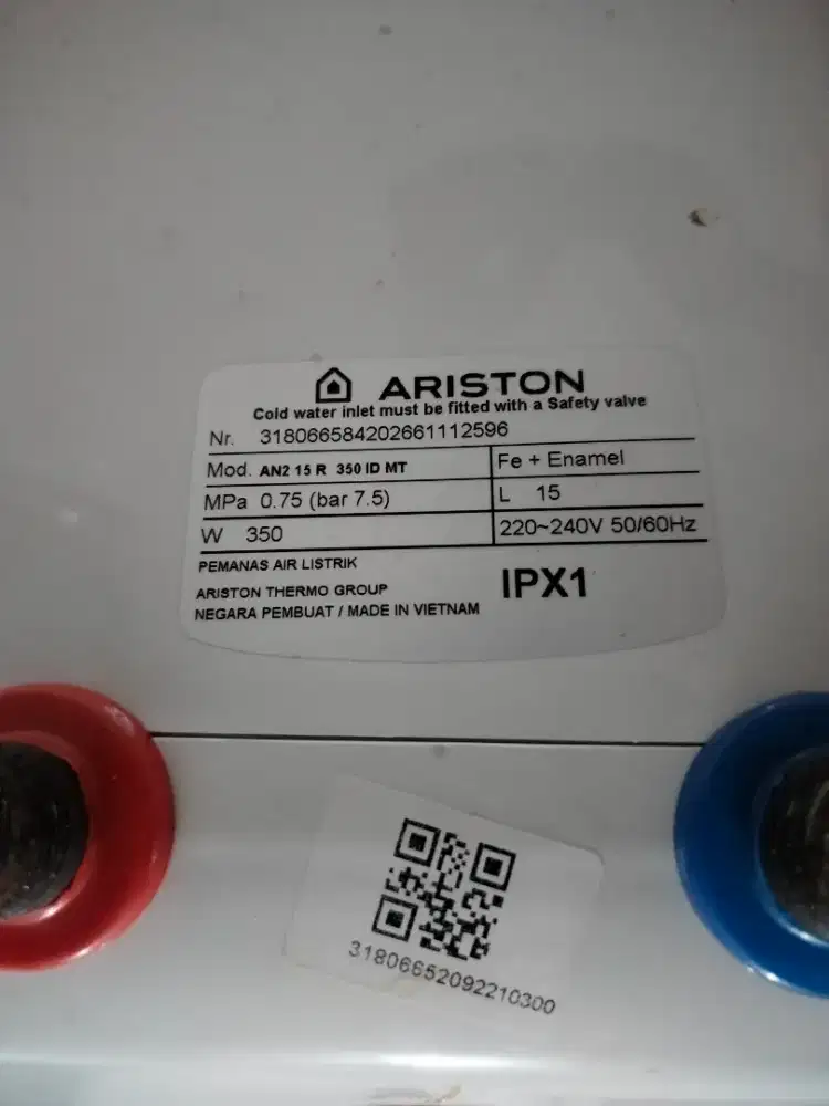 Waterheater ARISTON 15L - Elektronik Rumah Tangga - 912034525