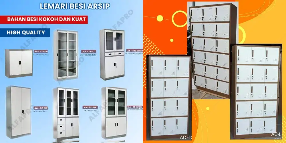 Lemari arsip dokumen files locker loker besi pegawai hotel masjid asra ...