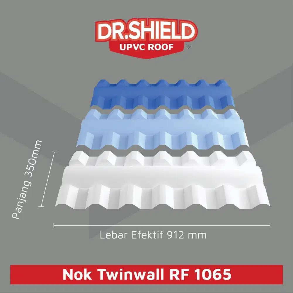 Wuwungan Atap Upvc - Konstruksi dan Taman - 913075114