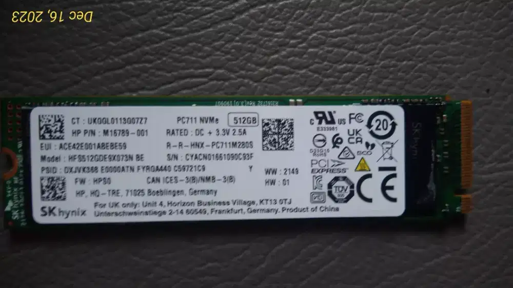 Nvme M2 Pcie gen 3.0 x4 512GB Sk Hynix - Komputer - 914269188