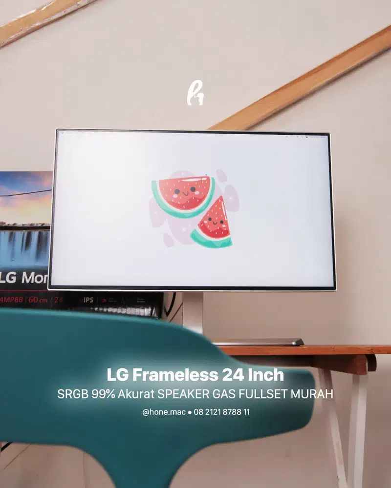 Monitor LG 24 Frameless SRGB 99% AKURAT MINIMALIS LIKE STUDIO DISPLAY ...