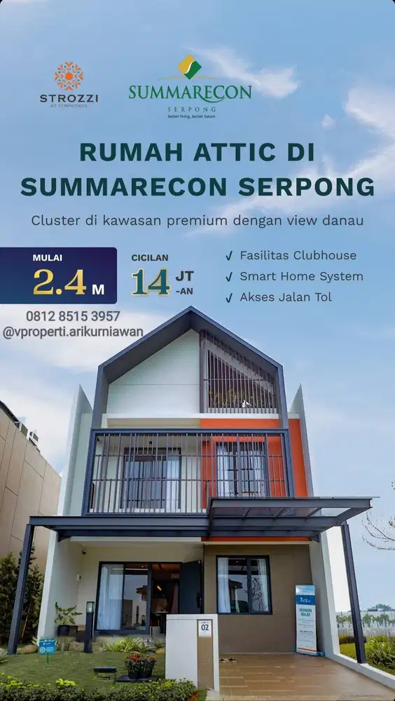 Cluster STROZZI (new leonora) by summarecon serpong 3 lantai fullattic - Dijual: Rumah ...