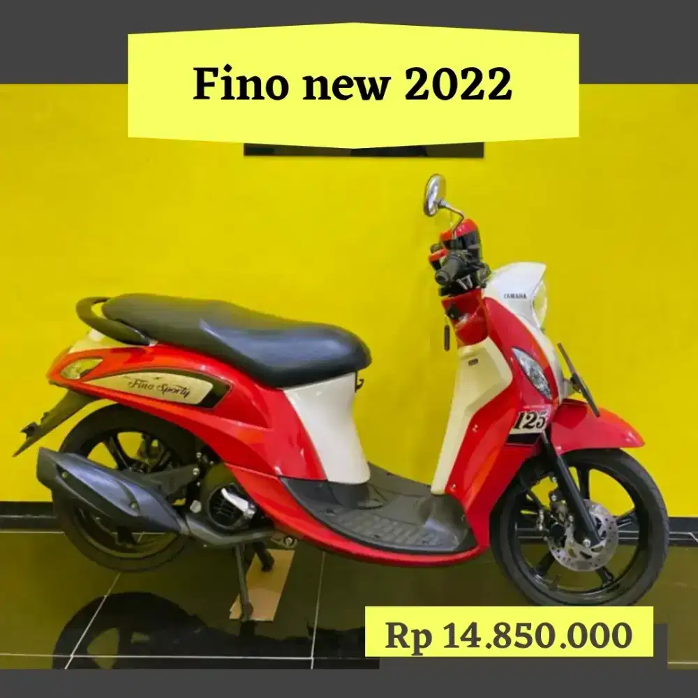 Yamaha Fino new th 2022 pajak on warna merah - Motor Bekas - 912265972